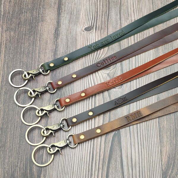 Leather Lanyard - Etsy