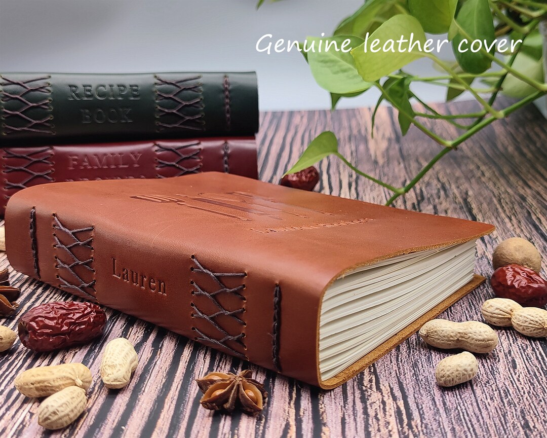 Personalized Leather Recipe Book, Custom Cook Book for Mother - Etsy