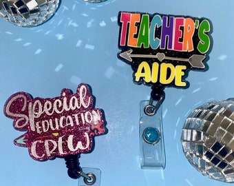 Teacher Aide Badge Reel - Etsy
