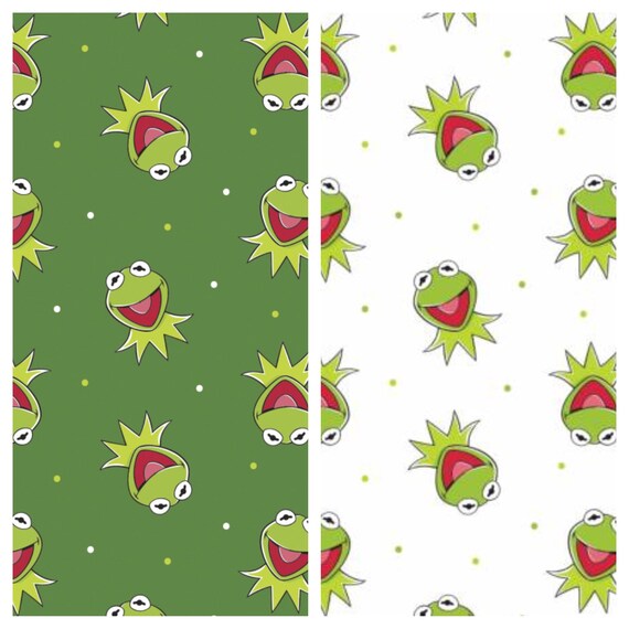 Camelot Muppets Kermit Green or White Quilting Cotton Fabric - Etsy