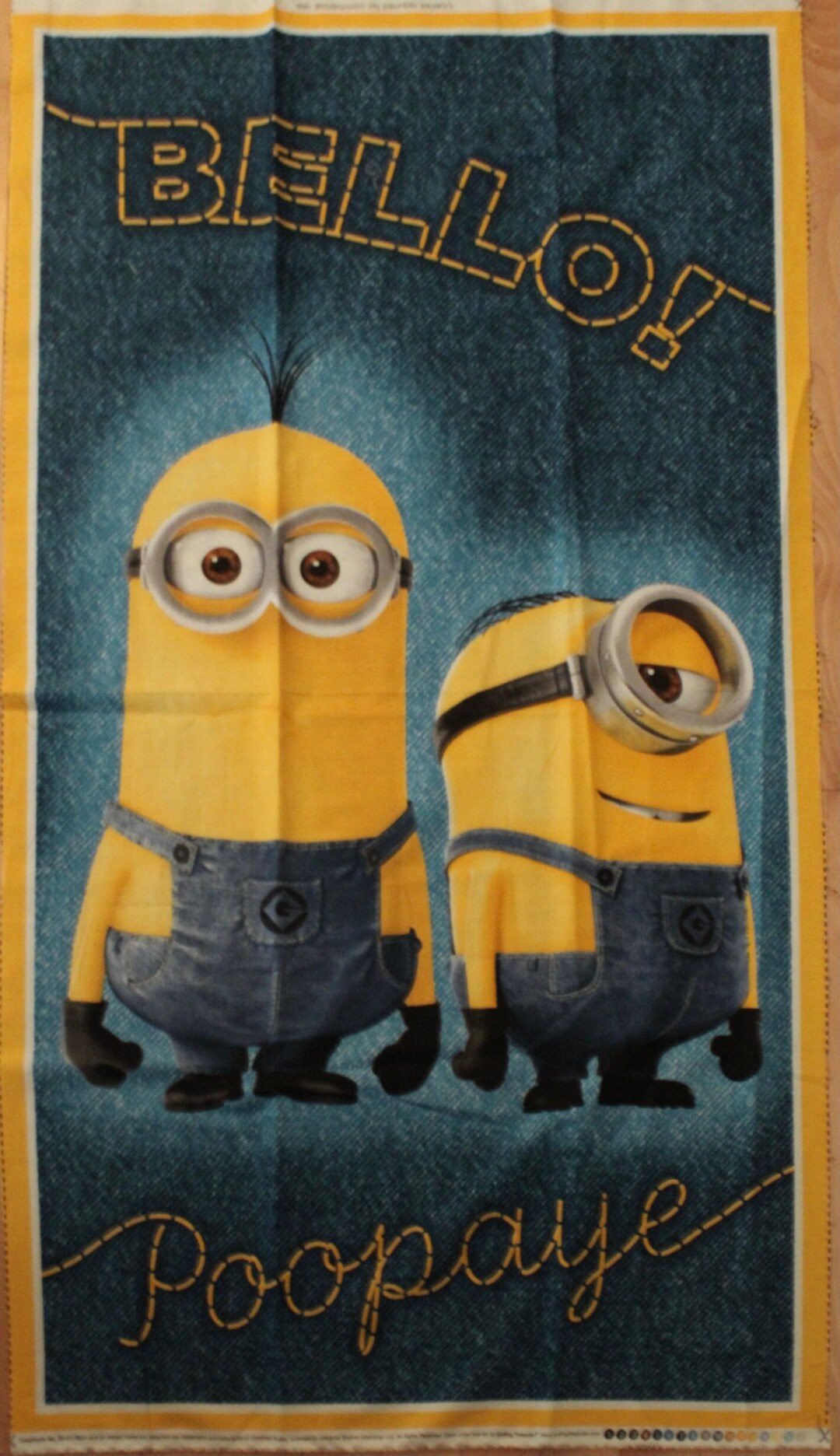 Despicable Me Minions Bello Poopaye Print Quilting Cotton Panel Fabric ...