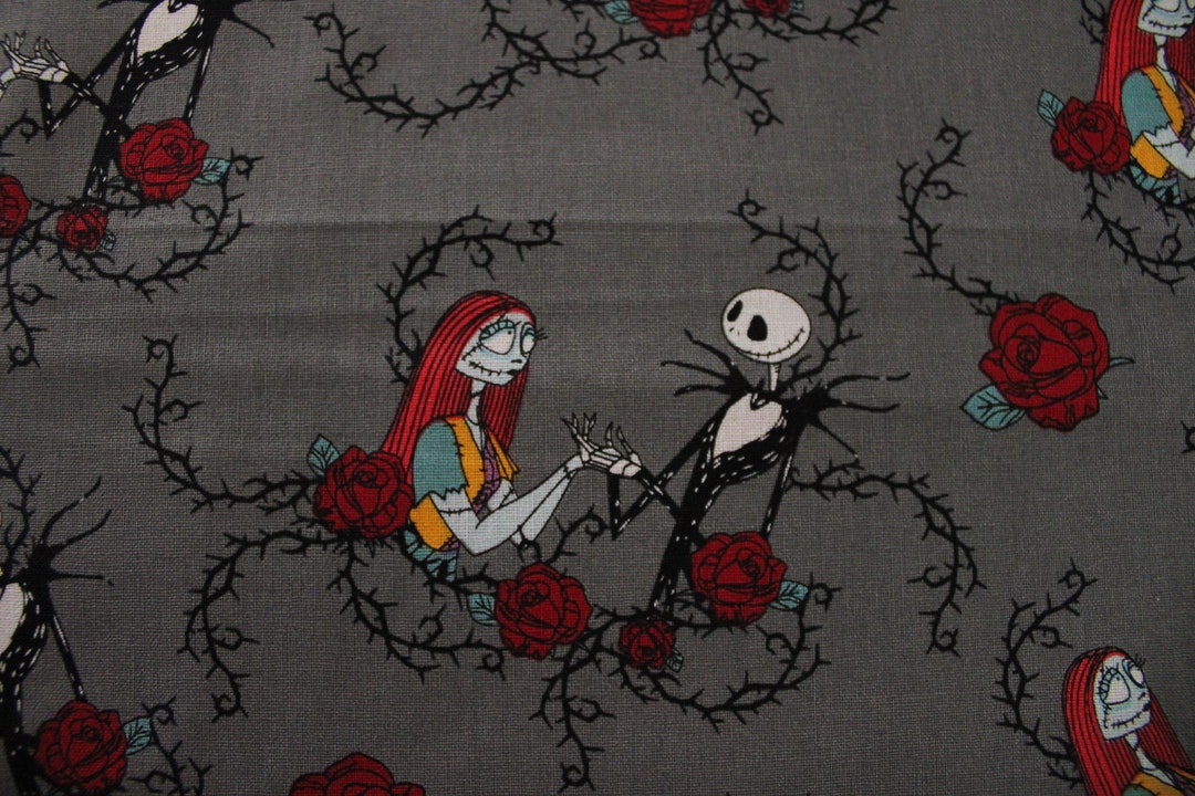 Disney Nightmare Before Christmas Jack and Sally Romance Dark Grey ...