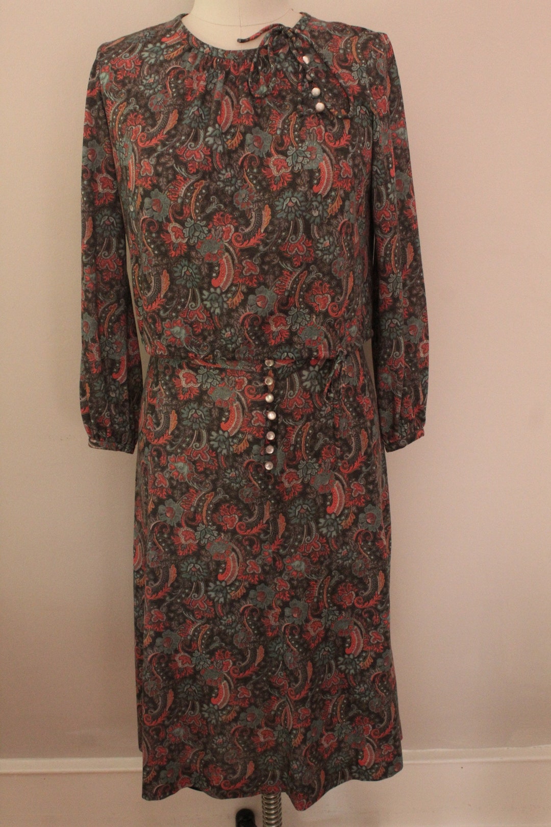 1970s Harold Williams Jersey Knit Paisley Print Outfit - Etsy