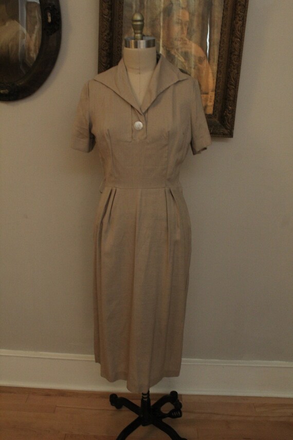 1950’s Beige Smoler Bros Dress - Gem