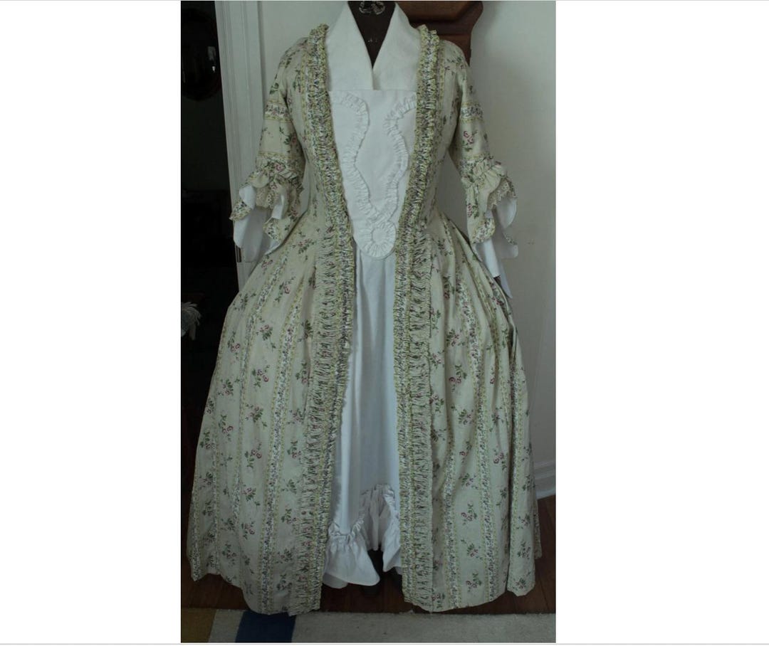 Handmade 1770's Rococo Style Robe A La Francaise Stomacher and ...