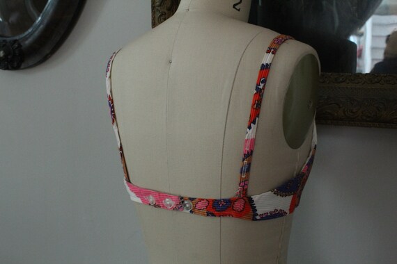 1960’s Paisley Elizabeth Stewart Bikini Top and Beach… - Gem