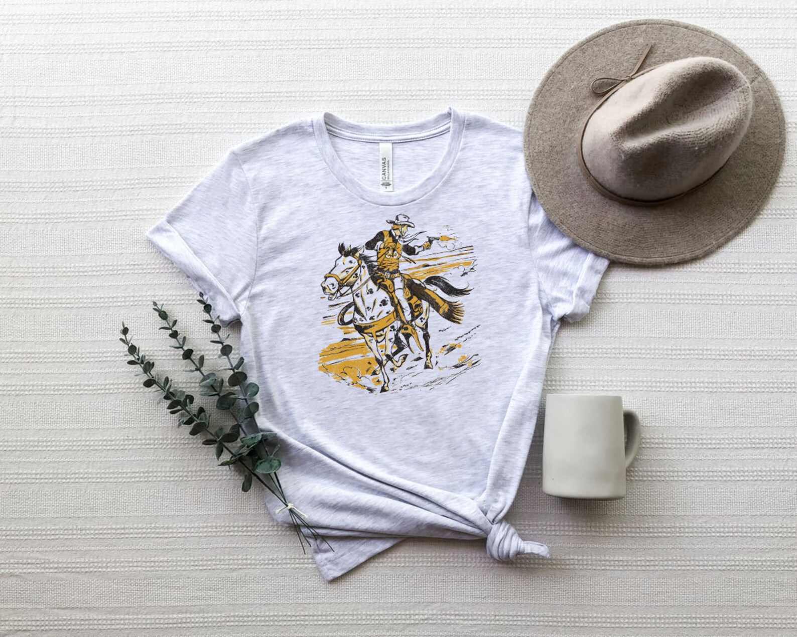 Cowboy Vintage Cowgirl Bang Bang Country Girl Westerner Horse Shoot T ...