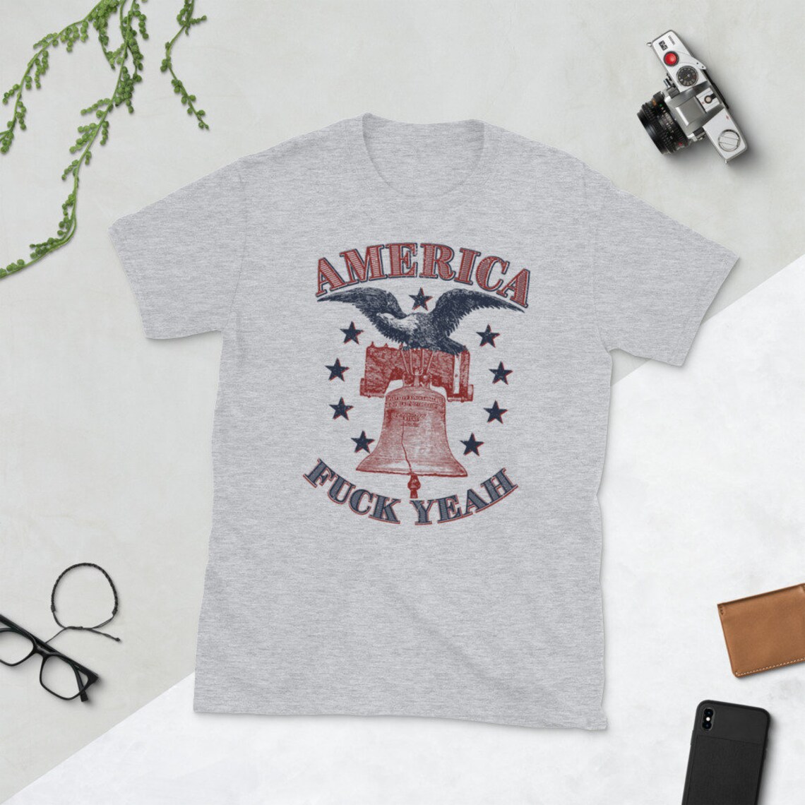 America Fuck Yeah Bald Eagle Liberty Bell 1776 4th Of July Etsy