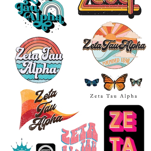 Zeta Tau Alpha ZTA Sorority Sticker Pack Perfect Big / | Etsy