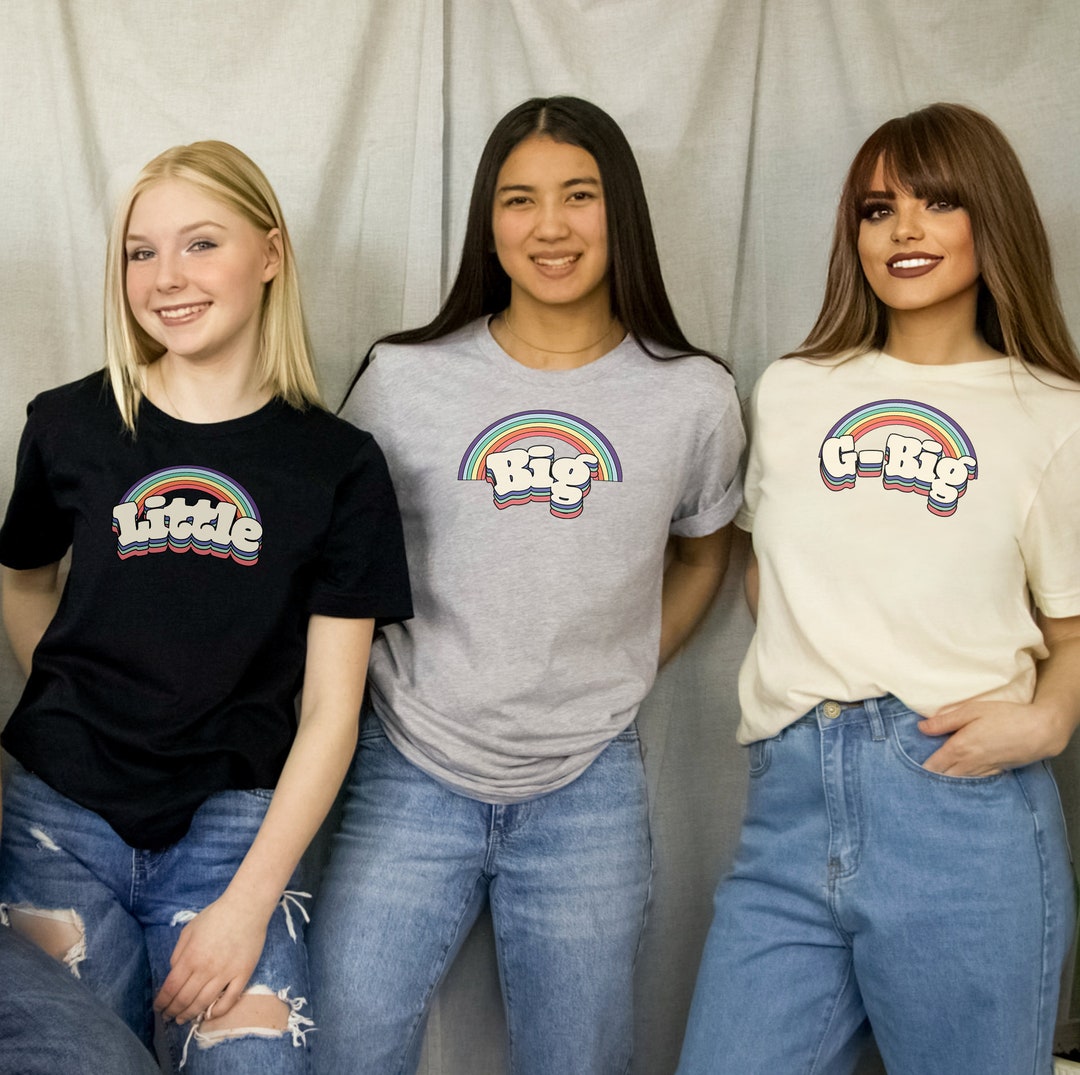 Sorority Big Little Reveal, Retro Hippy Rainbow, Retro Reveal, Vintage ...