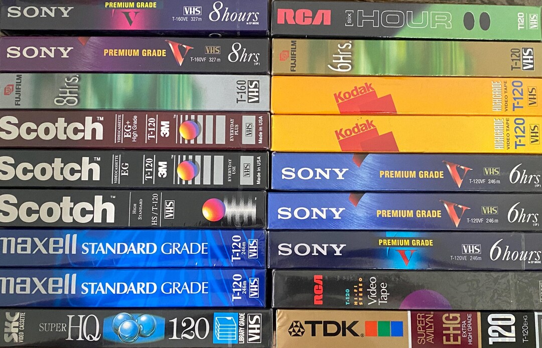 Lot of 18 New Factory Sealed VHS Blank Videocassette Tapes Mixed ...