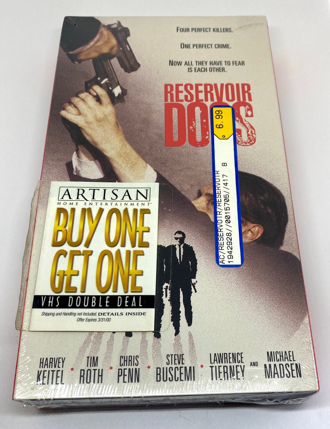 Sealed Copy of Reservoir Dogs 68993 VHS With Reel Stamps on Cellophane ...