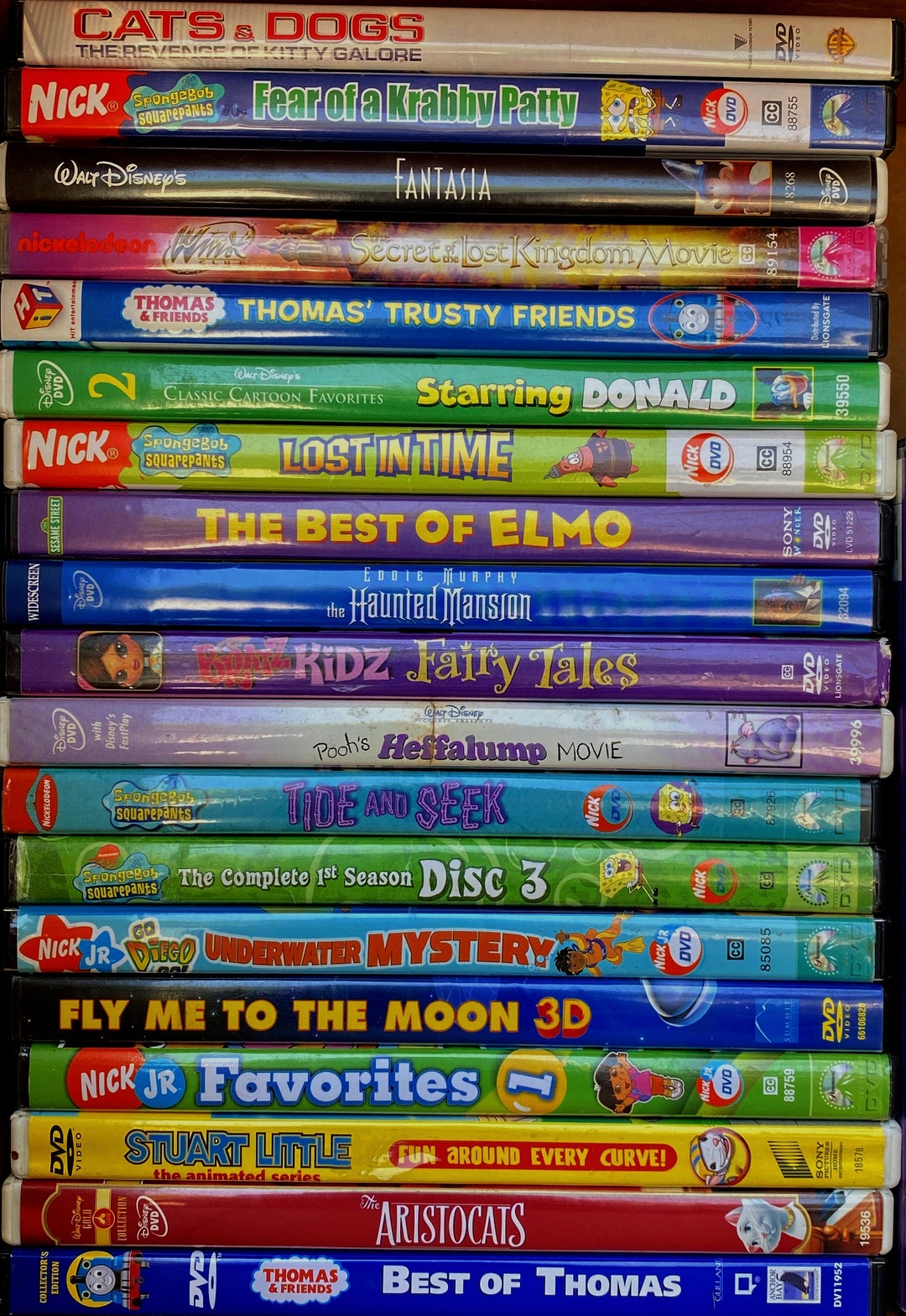 Huge Lot of Kids Dvds in Original Boxes and Cases Nick Jr Disney Thomas ...