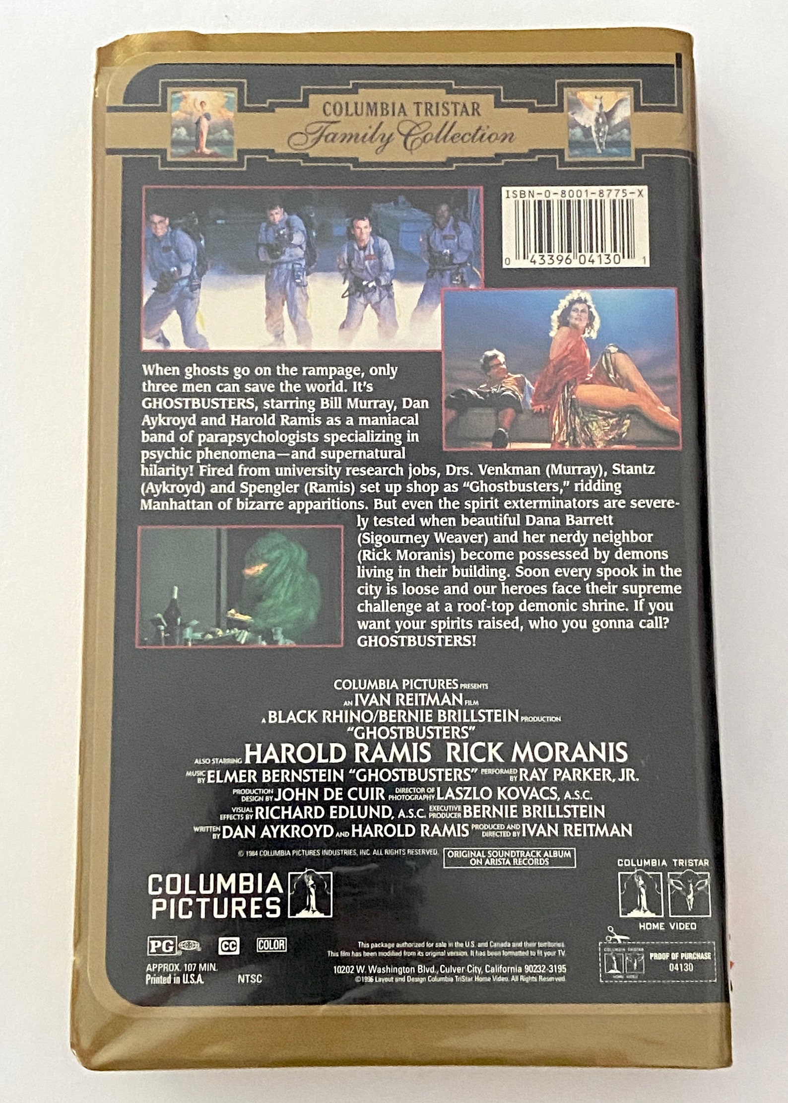 Original Ghostbusters 1996 VHS Golden Clamshell Case - Etsy