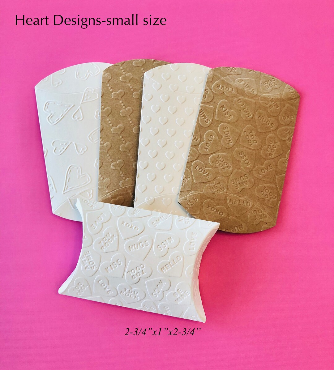 Small Heart Boxes, Pillow Boxes, Baby Shower Favors, Candy Boxes ...