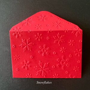 10 Mini Red Envelopes, Gift Card Holder, Embossed Xmas Envelope ...