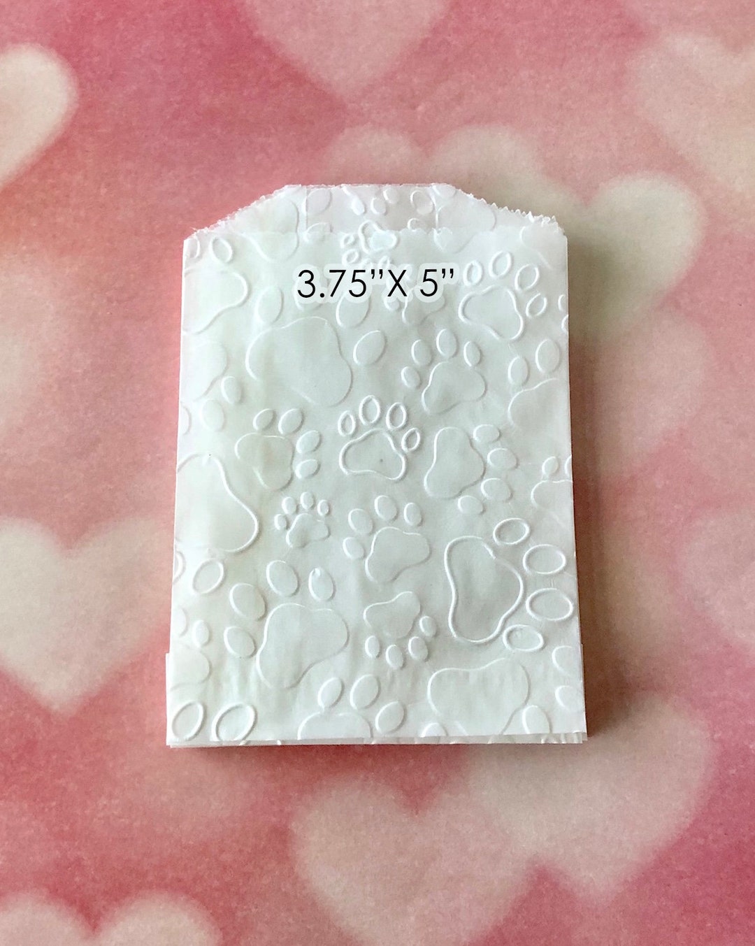 25 Paw Print Glassine Embossed Bags, 3.75” X 5” - Etsy