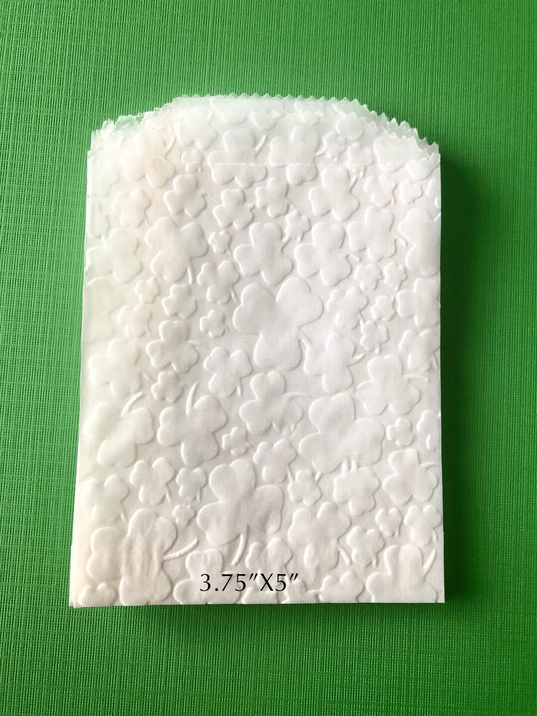 25 Clover Shamrock Bags, St Patricks Day, Wedding Favors, Paddy ...