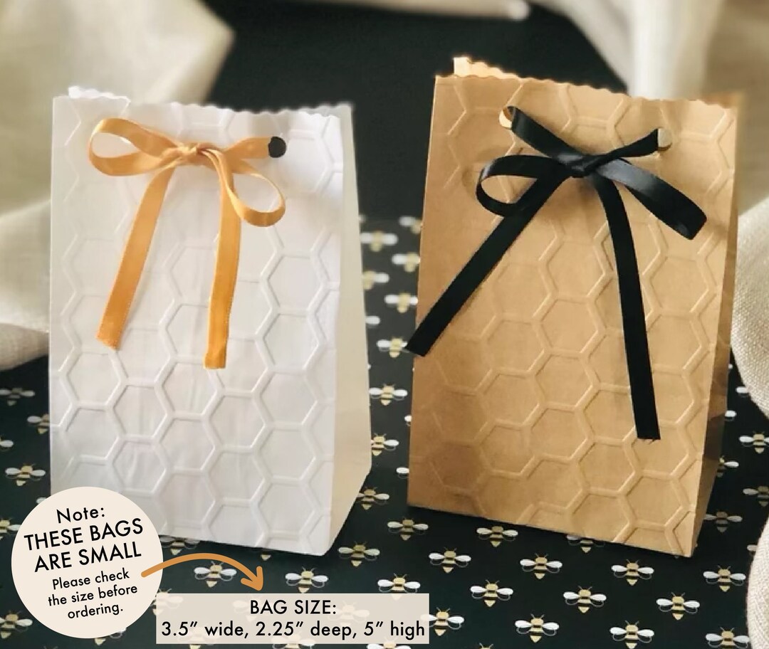 20 Small Honeycomb Bags Paper Embossed Favors Honey Baked - Etsy