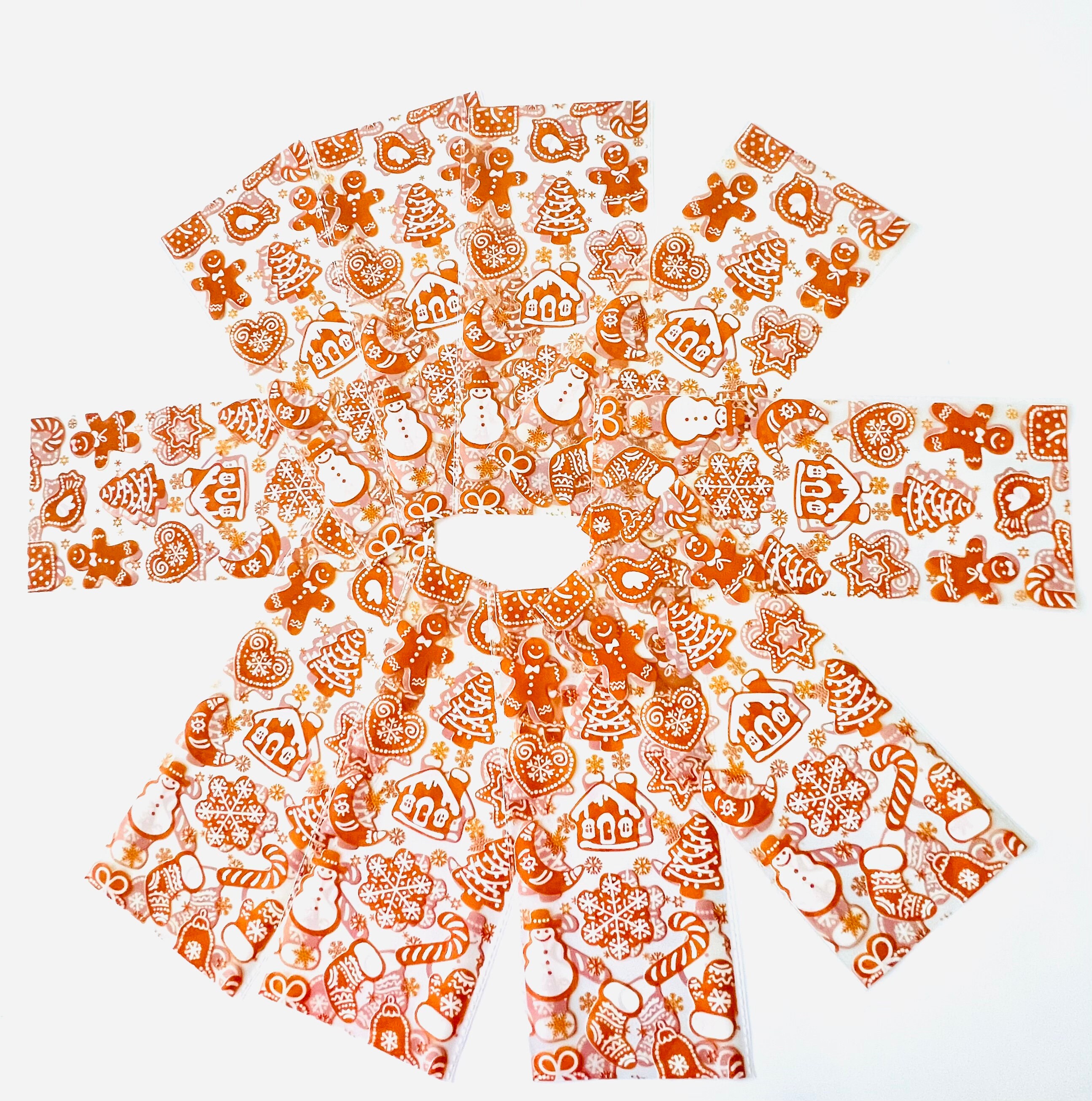 10 Gingerbread Bags Big Cello Bags Cookie Exchange Sack - Etsy