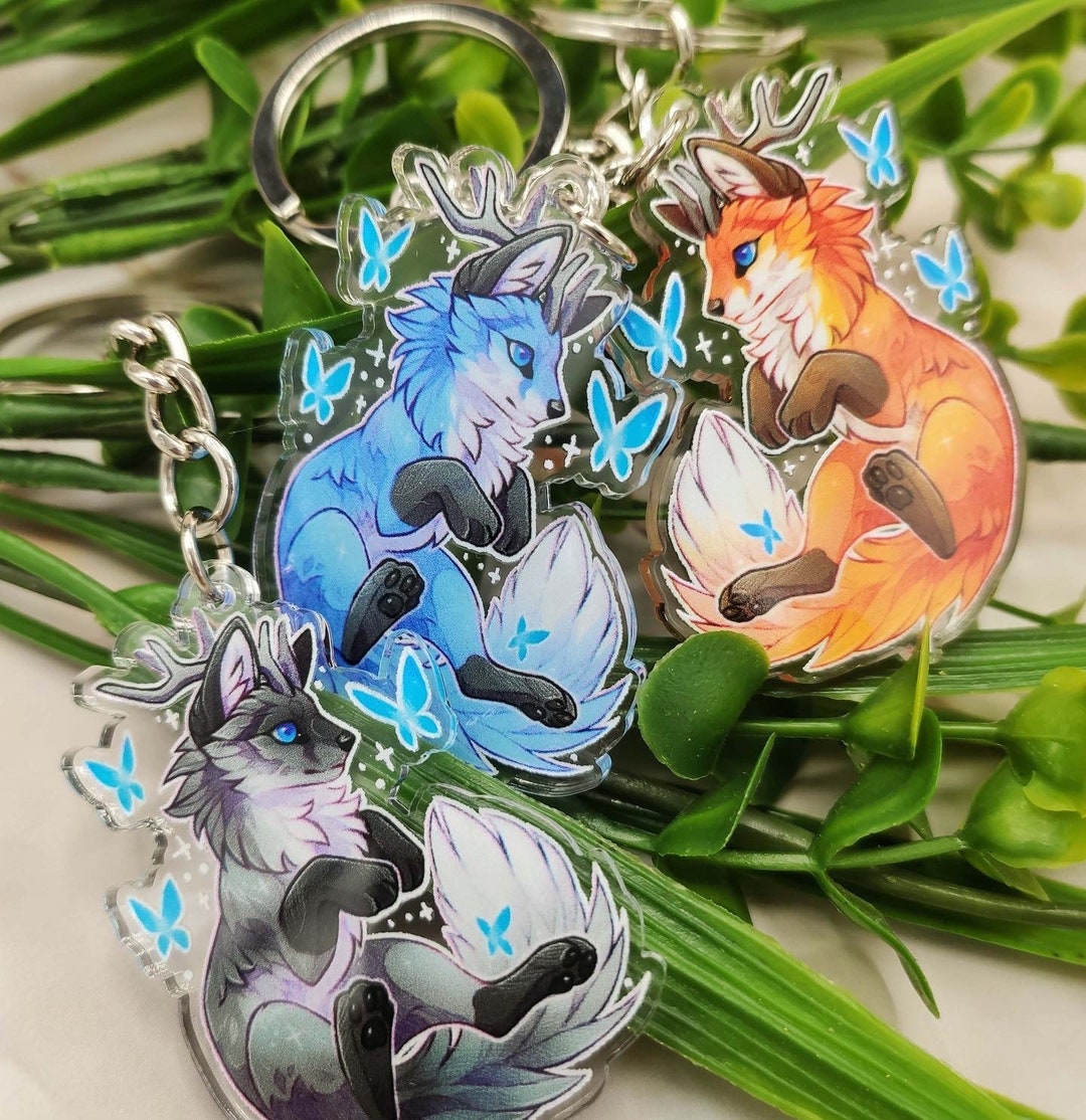 Fairy Fox Keychain - Etsy