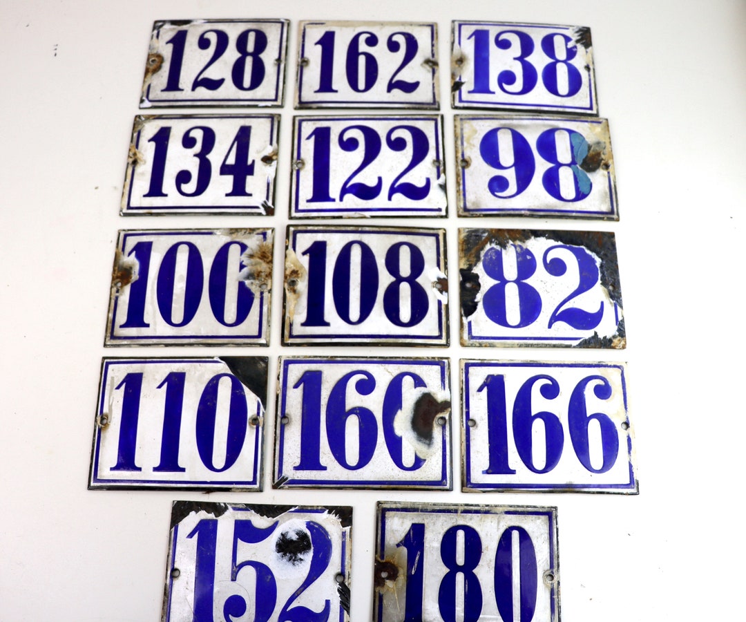 Antique Enamel Sign | House Number | Vintage - Etsy