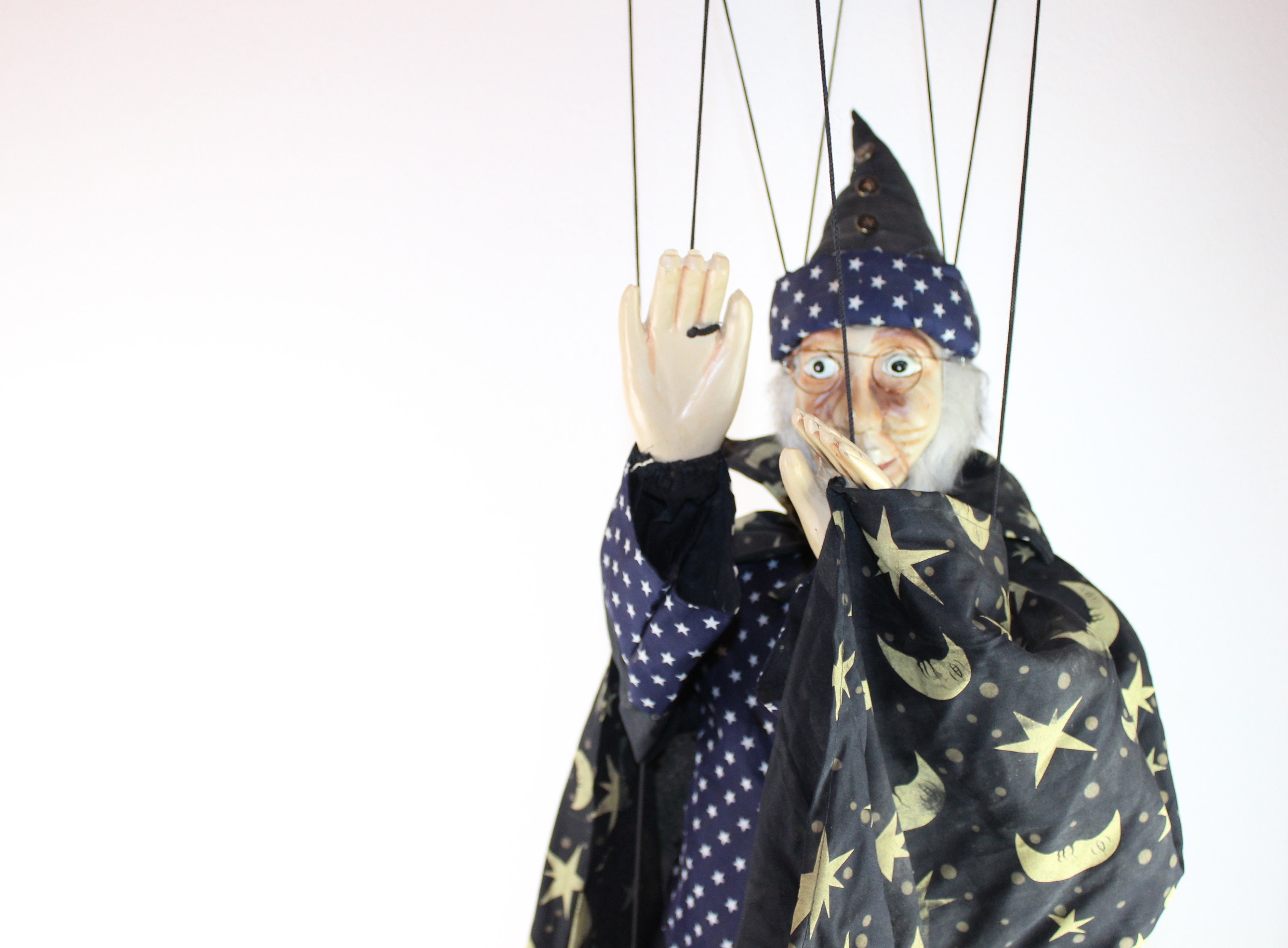 Large Vintage Puppet magician - Etsy