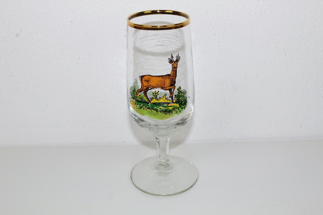 Hand-painted Glass With a Hunting Motif - Etsy