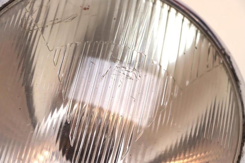 Vintage Headlight With Diffuser Glass - Etsy