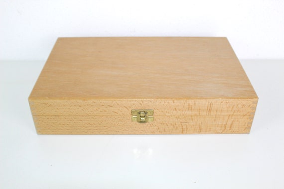 Wooden Box Brass Clasp Vintage | Etsy