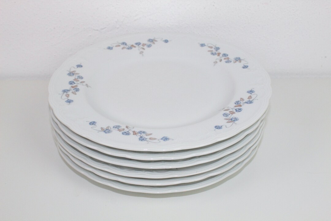 Set of 6 Flat Plates - Etsy