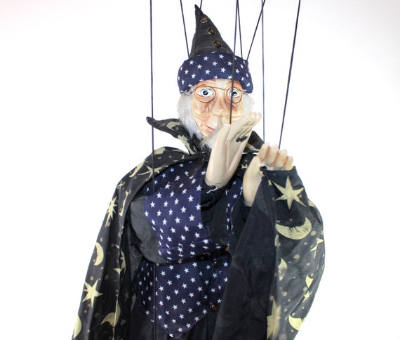 Large Vintage Puppet magician - Etsy