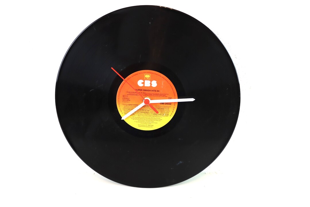 Wall Clock | Record "cbs Super Smash Hits 84" - Etsy