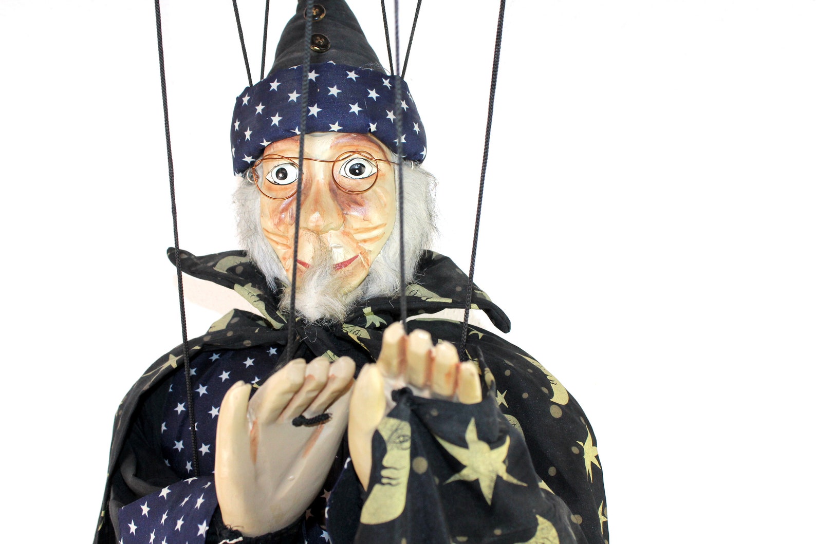 Large Vintage Puppet magician - Etsy