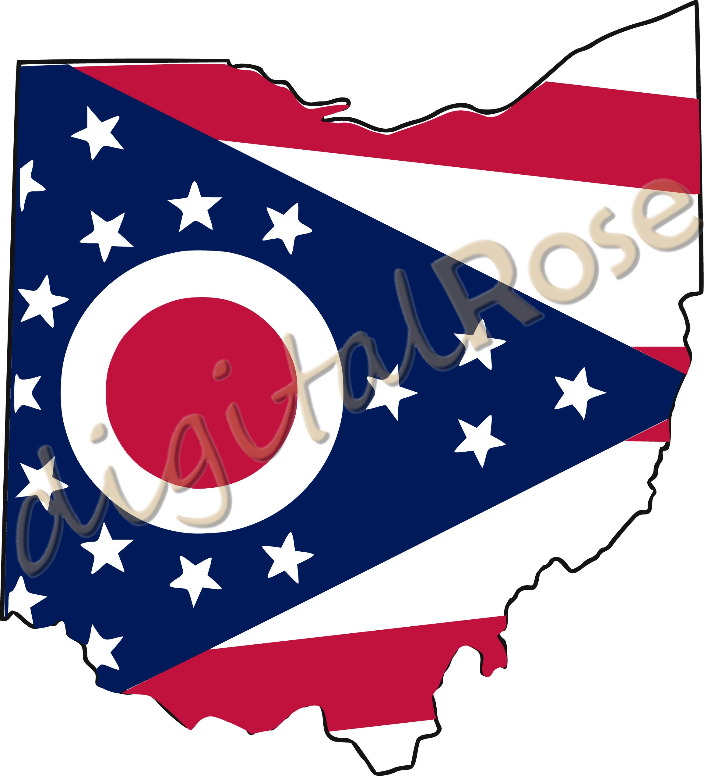 Ohio - State Flag Outline Svg, Dxf, Eps, Png, Jpg - Etsy UK