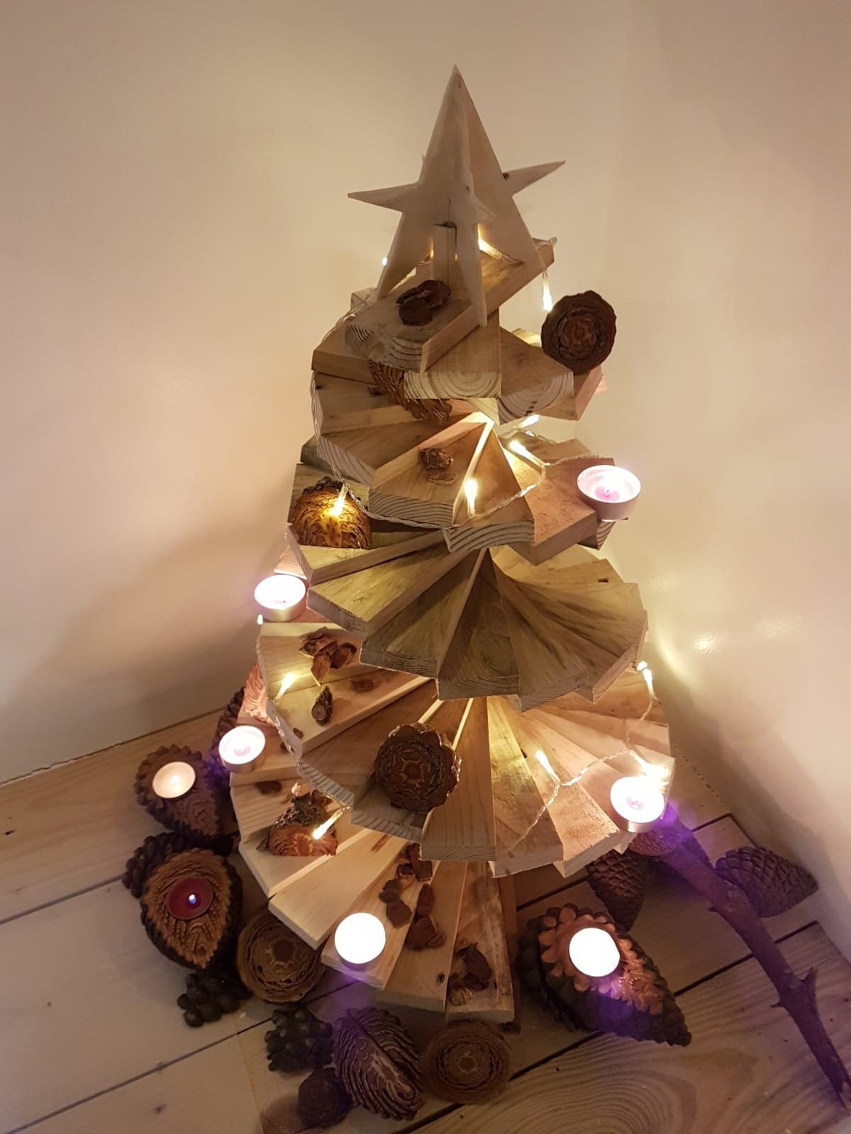 Half Size Wooden Christmas Tree - Etsy UK