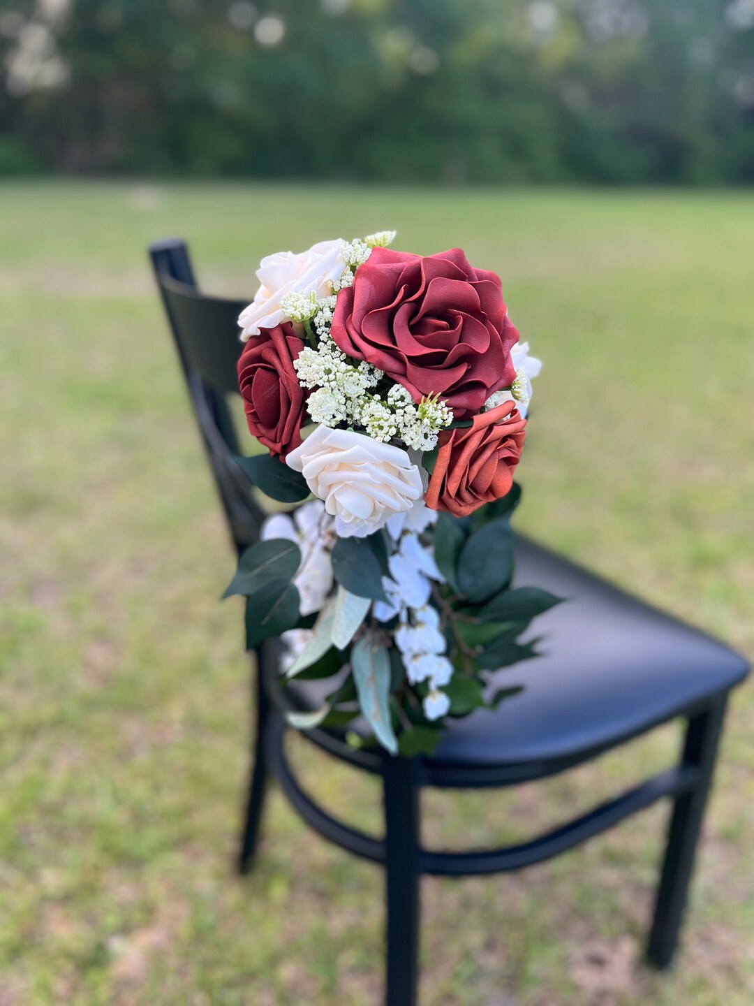 Terracotta, Rust, and Cream Chair Decorations for Wedding, SET OF 8 ...