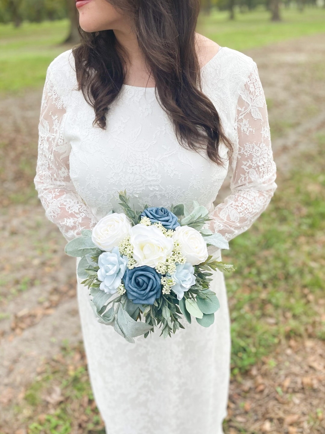 Slate Blue, Powder Blue, Dusty Blue, White and Sage Green, Bridesmaid ...