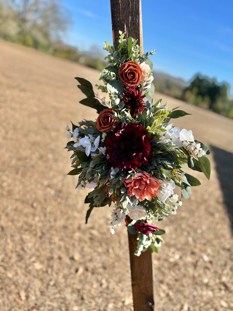 Terracotta Burgundy Swags Wedding Arbor Decor - Etsy