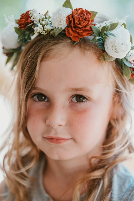 Cream flower crown store