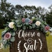 Terracotta and Rust Fall Wedding Sign Swag, Floral Sign Decor, Burnt ...