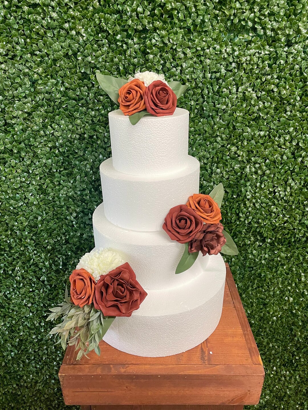 Terracotta and Rust Cake Flower Arrangements, Small Flower Clusters, Flower Accents - Etsy