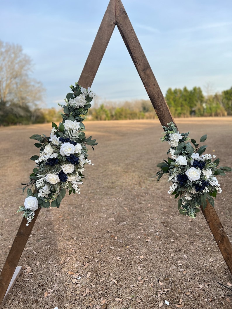 Navy Blue and White Arch Swags Wedding Arbor Decor - Etsy