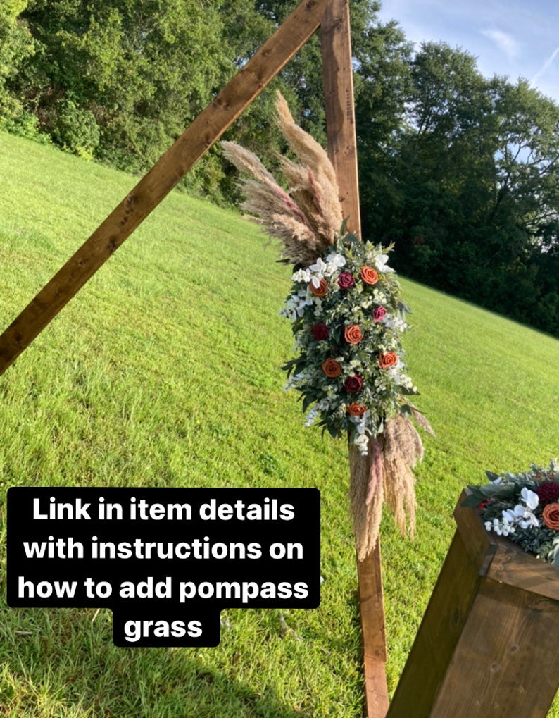 Terracotta and Rust Free Standing Arrangements Arbor Swags - Etsy