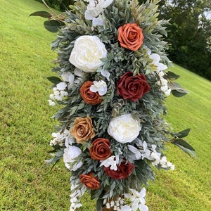 Terracotta and Rust Free Standing Arrangements, Arbor Swags - Etsy