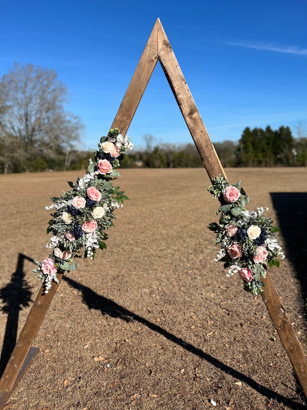Blush, Navy, and Cream Arch Swags, Wedding Arbor Decor - Etsy