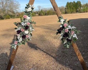 Terracotta and Beige Fall Wedding Sign Swag Floral Sign - Etsy