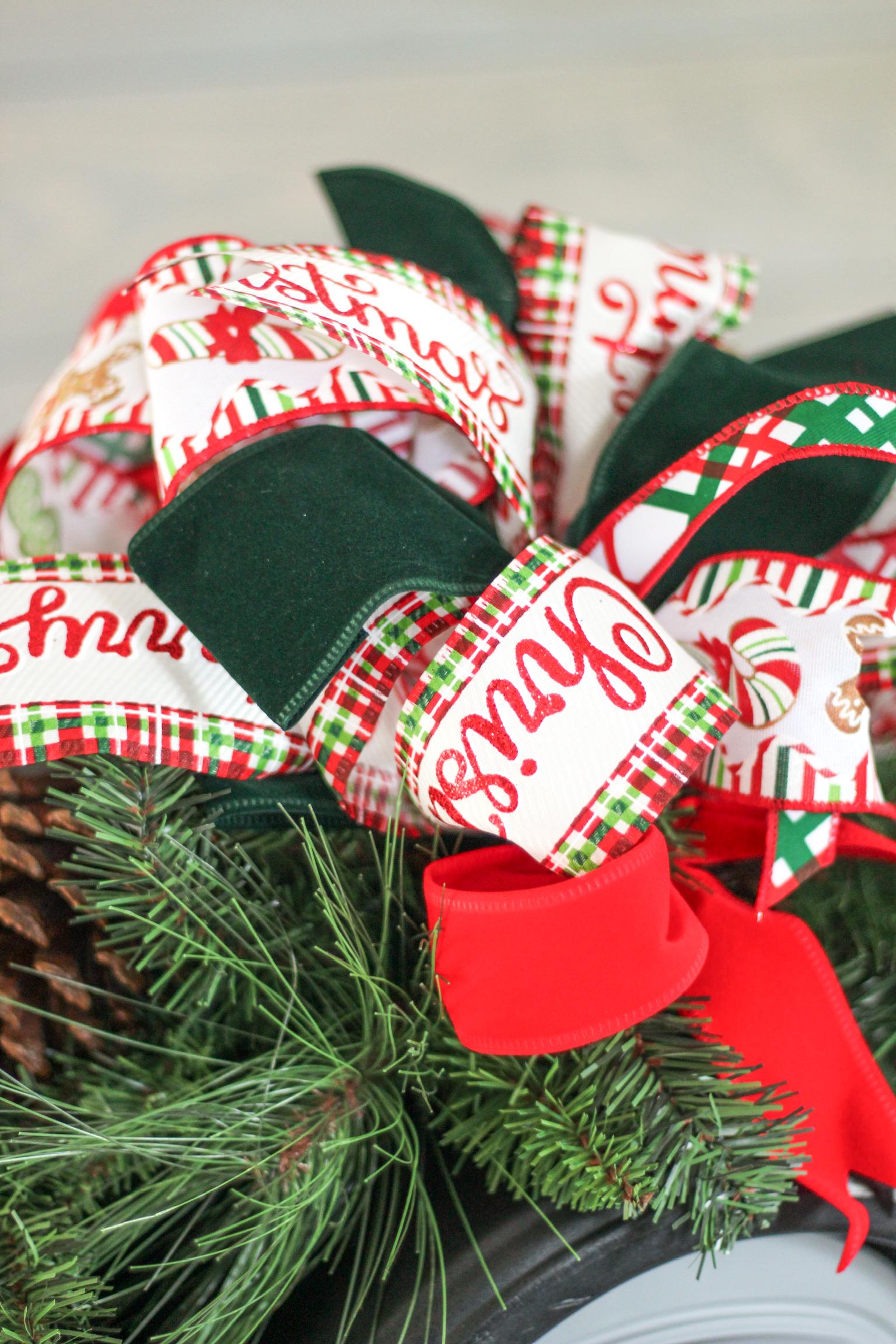 Christmas Mailbox Swag, Holiday Mailbox Topper With Pine, Berries ...