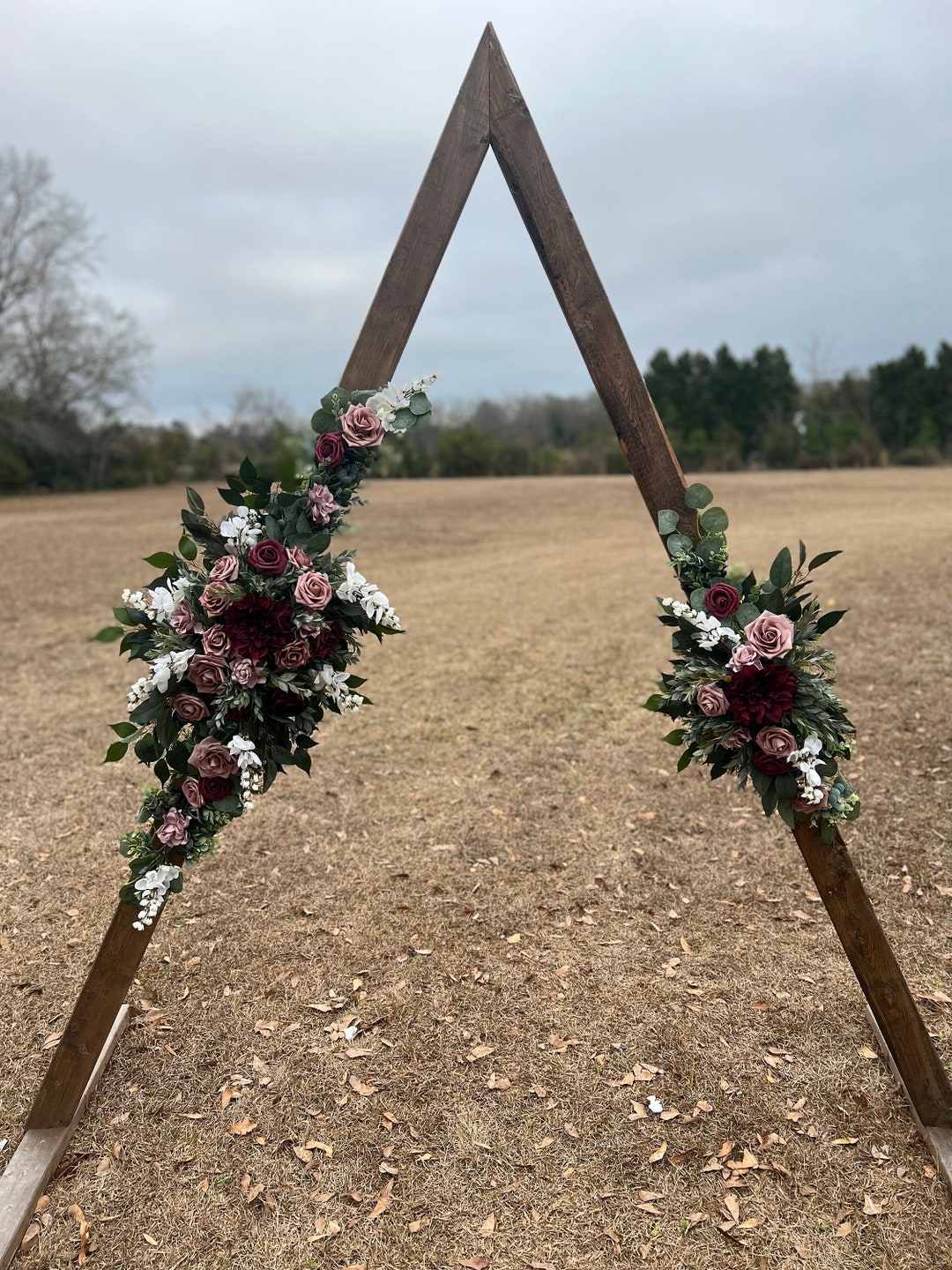 Dusty Rose and Burgundy Arch Swags, Wedding Arbor Decor - Etsy