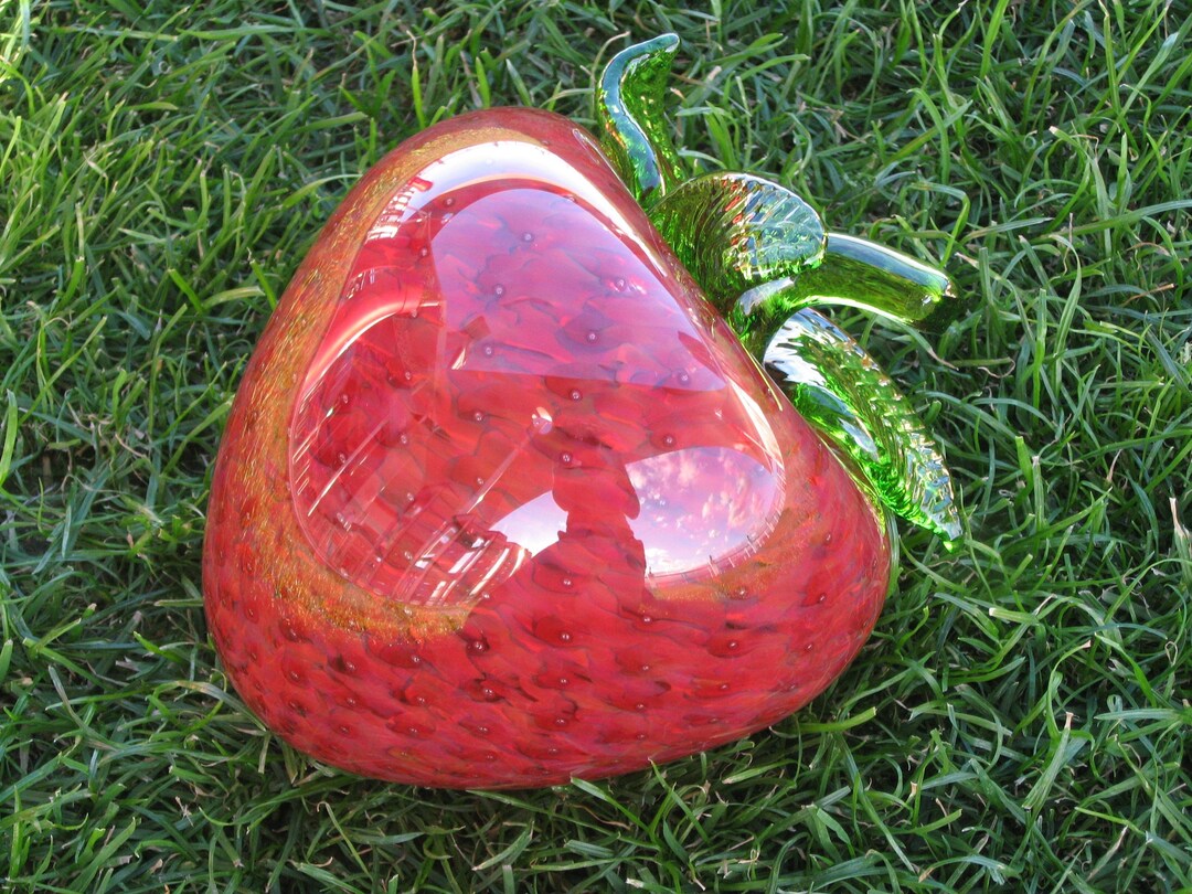 Giant Blown Glass Strawberry - Etsy